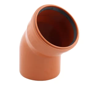 Cot PVC portocaliu, D 400 mm, 45 grade - Instalatii Dej